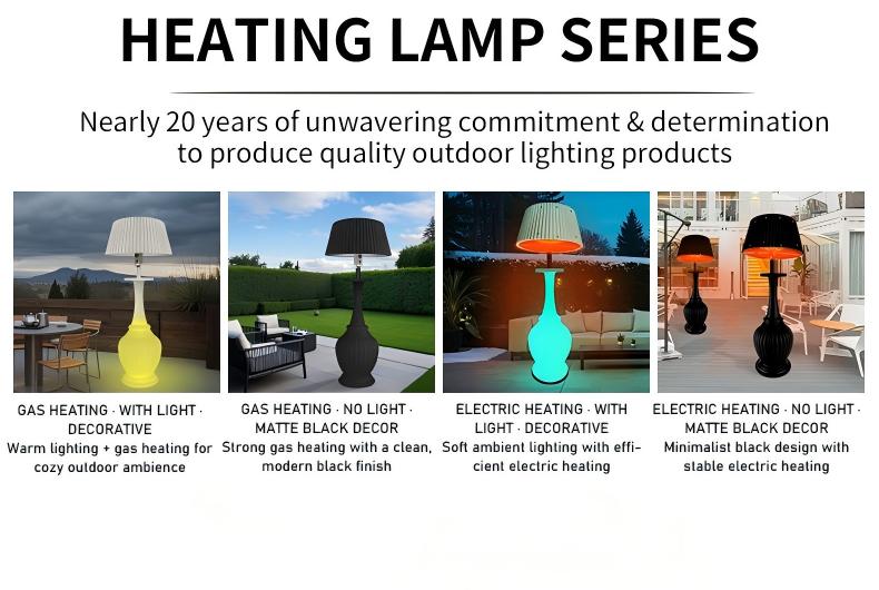 White Electric heating lamp