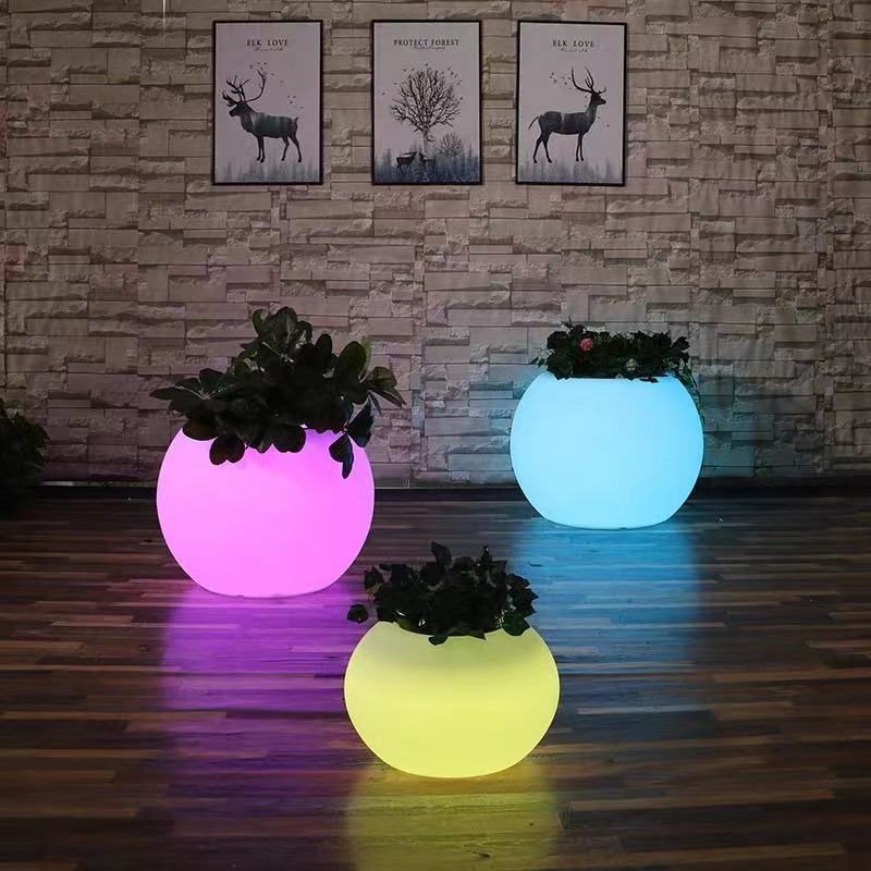 Outdoor Led Glow Flower Pots Manufacturer From China | Huajun